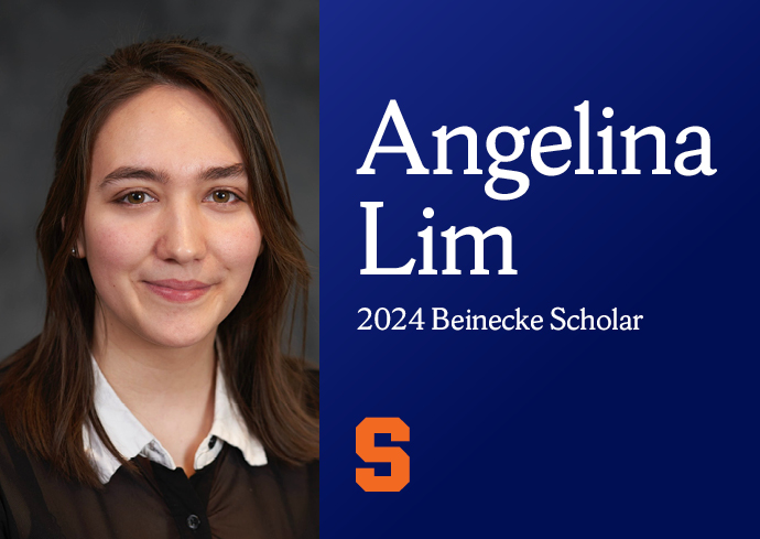 Angelina Lim ’25 Named a 2024 Beinecke Scholar - VPA - Syracuse University